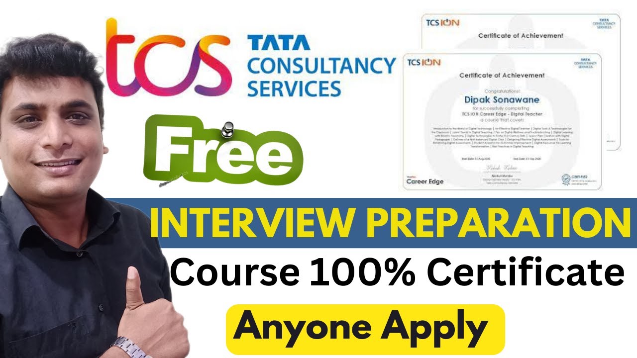 Tcs Launched Free Interview Preparation Course With Certificate | Tcs ...