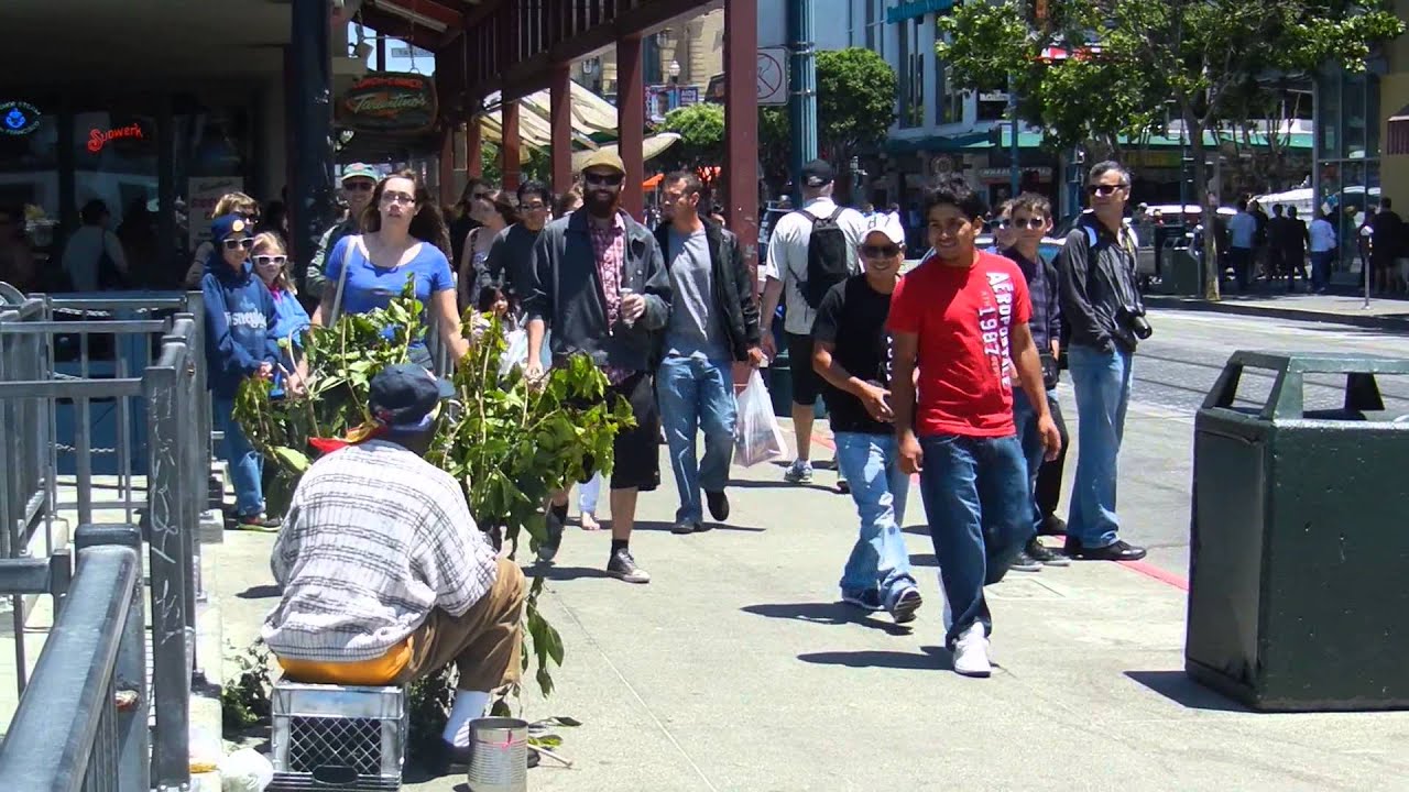 Prank in San francisco 2 Famous Bushman - YouTube