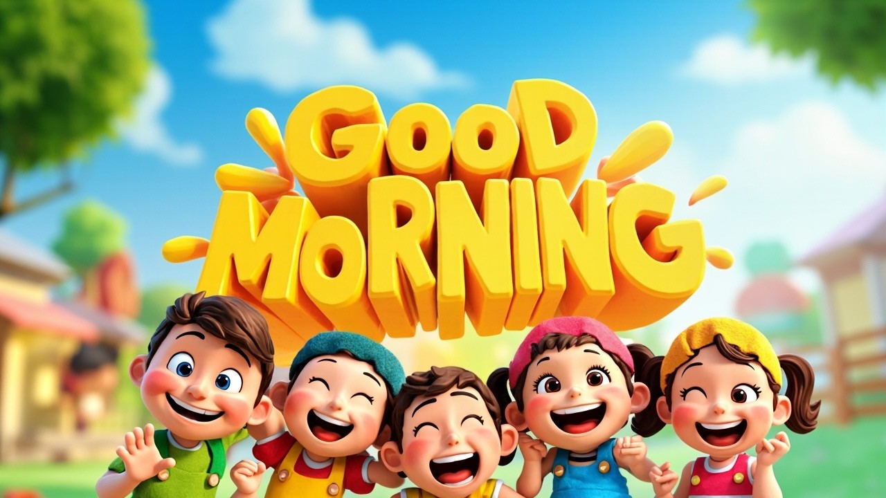 ☀️😊 "Good Morning, Wake Up!" Kids Rhyme - Happy Morning Song for ...