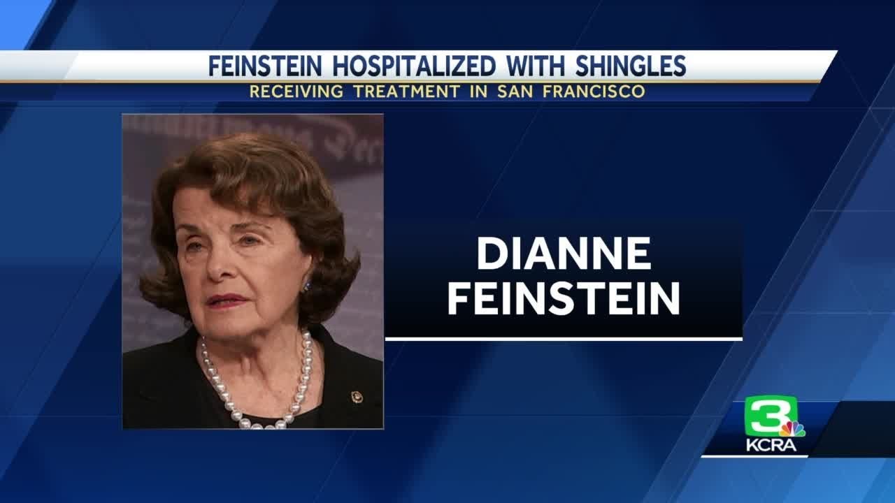California Sen. Dianne Feinstein hospitalized with shingles - YouTube