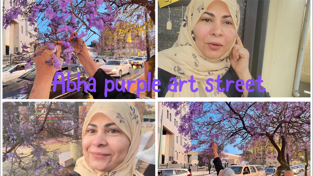 Abha jacaranda purple tree dekhni chali gai barish mai - YouTube