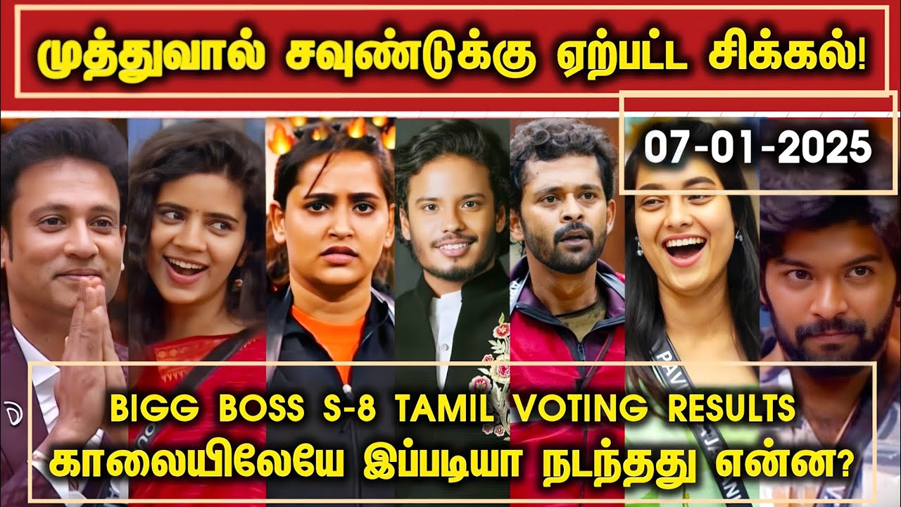 Today Bigg boss 8 Voting Results | Bigg boss Season 8 tamil Vote | Vishal | Arun | Muthu - YouTube