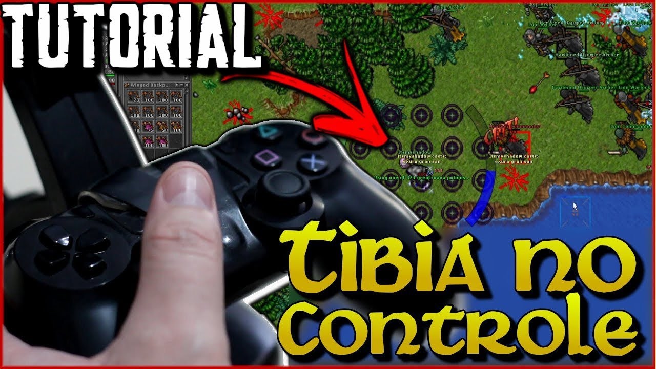 COMO JOGAR TIBIA COM CONTROLE - "DIAGONAL NO JOYSTICK" (Tutorial passo ...