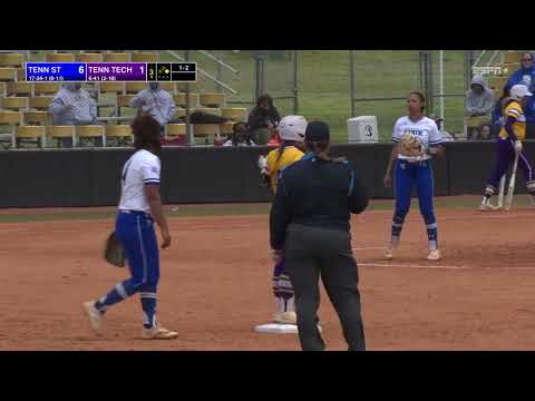 Highlights: 4/30/23 Tennessee Tech Softball vs Tennessee State - Game 3 ...