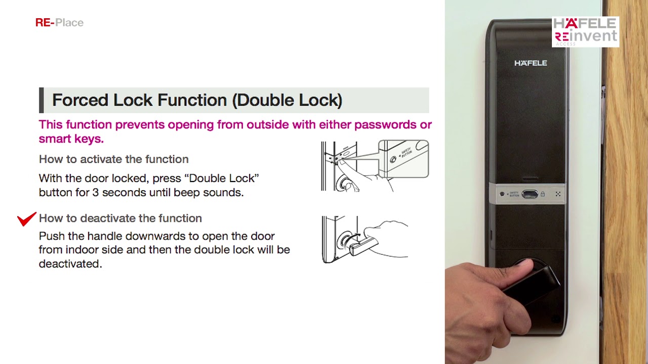 Hafele Digital Locks – RE-Place MANUAL - YouTube