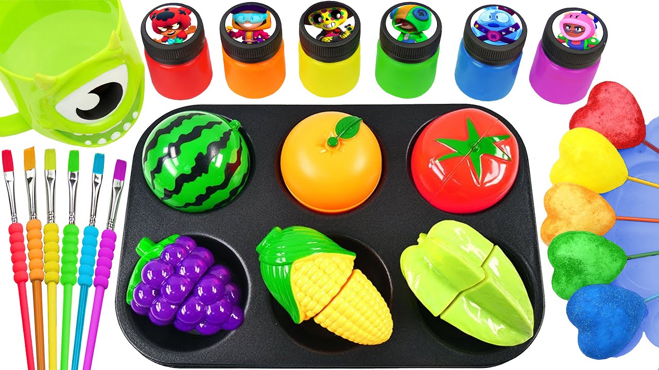 Satisfying Video l DIY How To Make Rainbow Hearts Sprunki Fruits ...