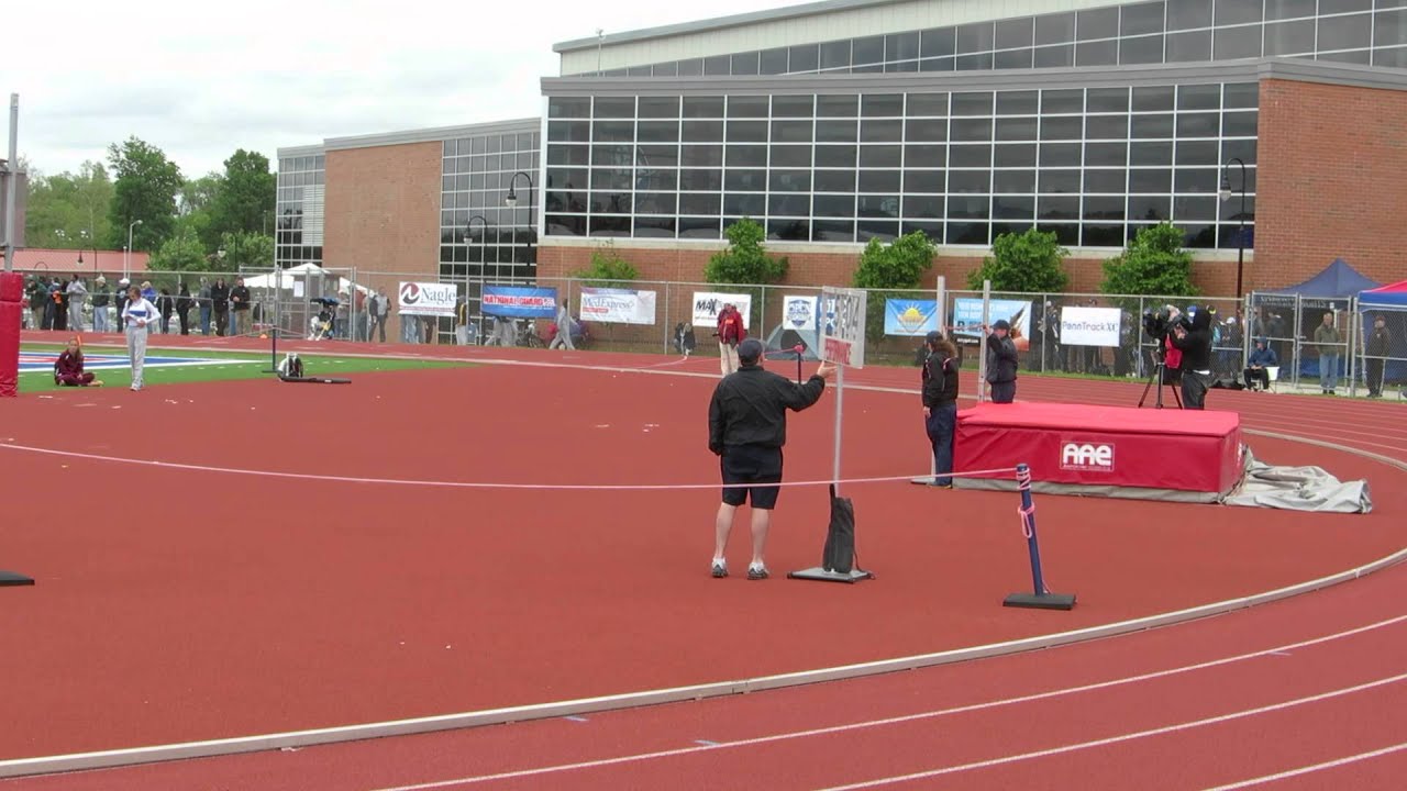 Morgan Herrick high jump 5'4 Attempt PIAA states 2013 Shippensburg ...