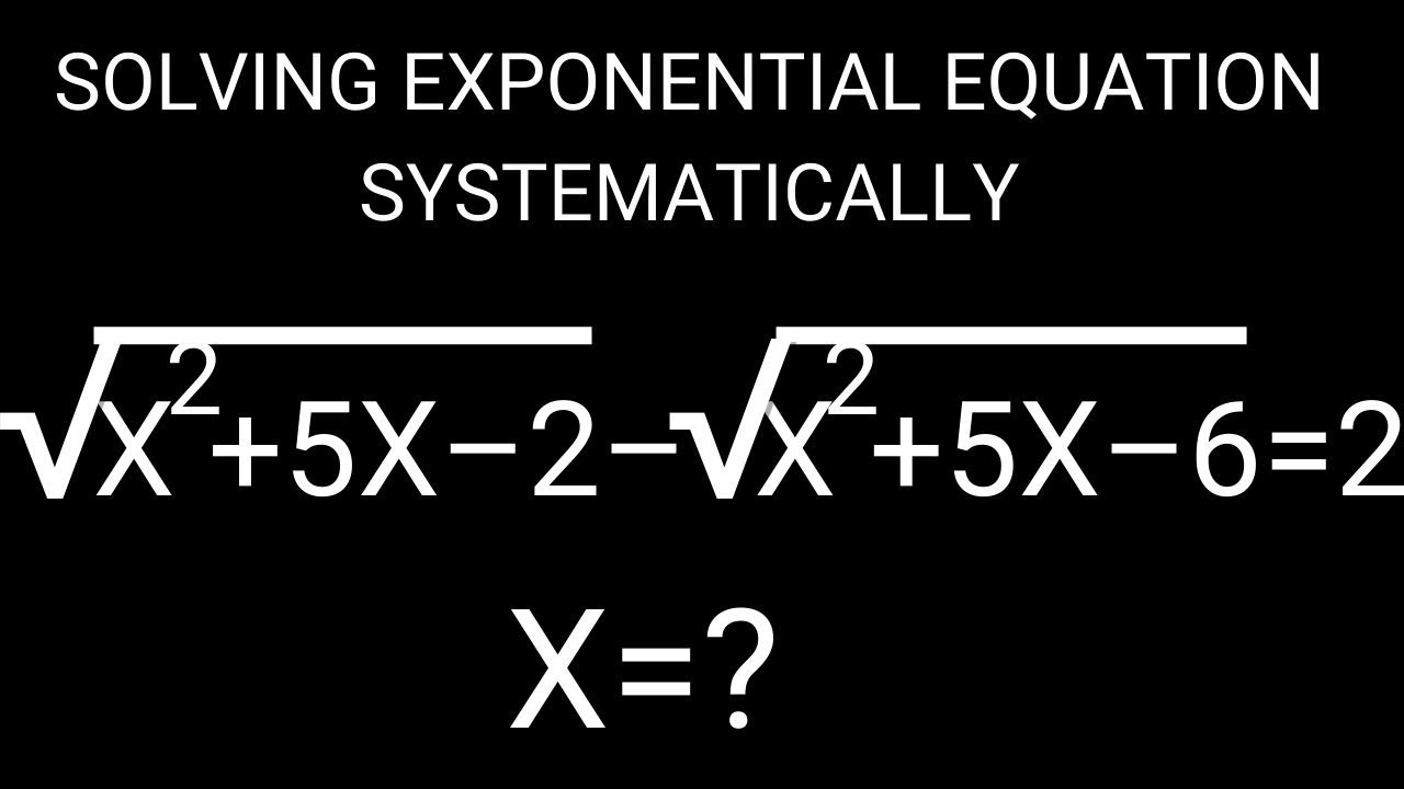 Solving Exponential Equation | Olympiad mathematics. - YouTube