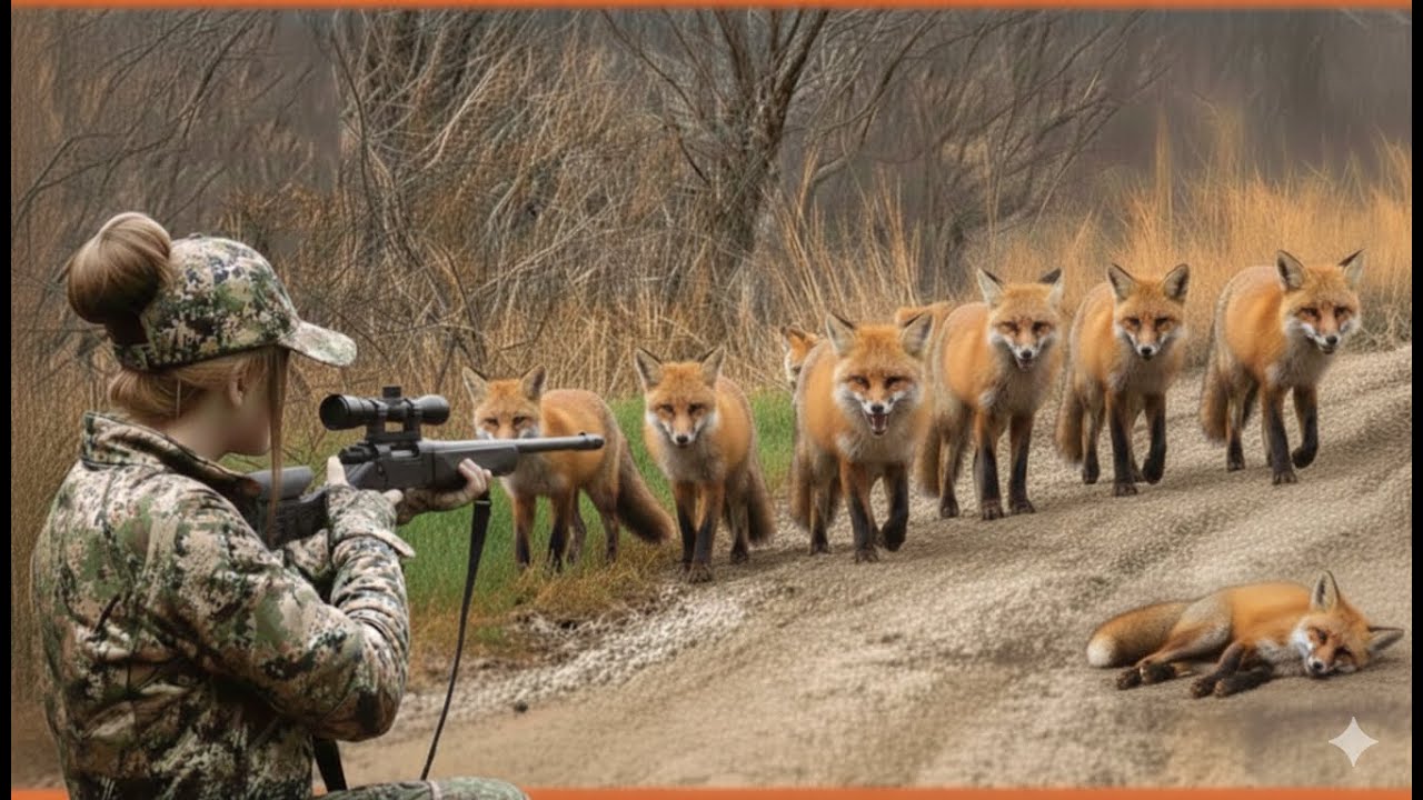 UNBELIEVABLE! Hunters Take Down a Massive Fox Pack on the Hillside ...