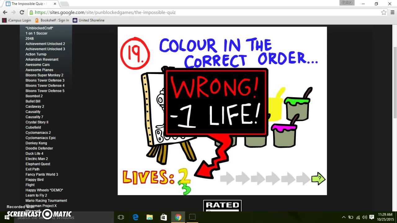 Rosa Plays The Impossible Quiz - YouTube