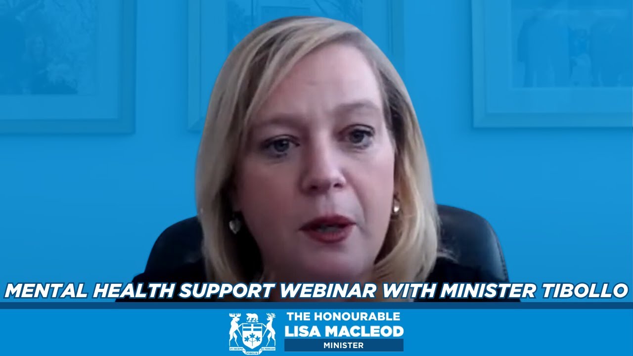 Mental Health Support Webinar with Minister Tibollo - YouTube