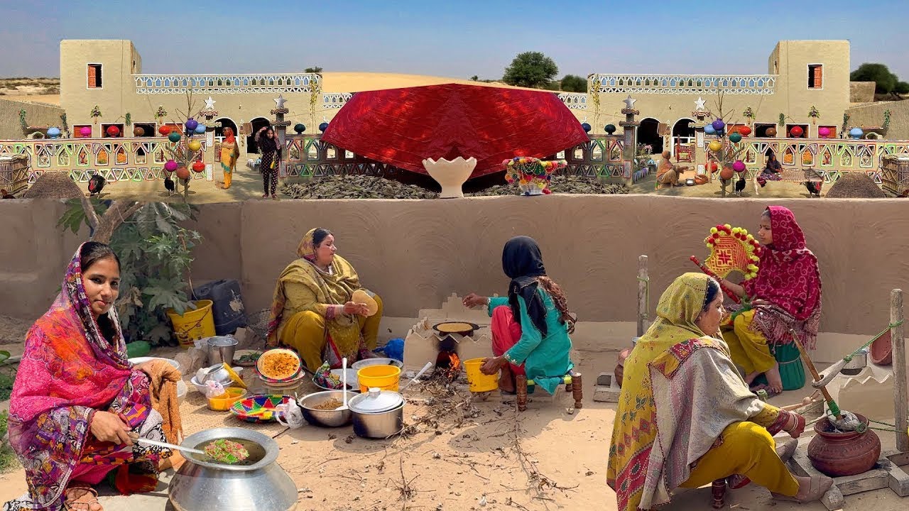 Morning Routine of Desert Women Pakistan | Cooking Unique Traditional ...