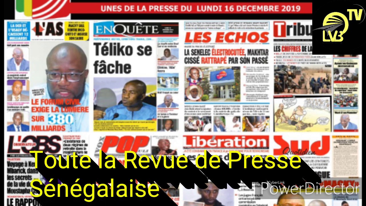 Les Revues De La Presse Sénégalaise Ce Lundi Youtube