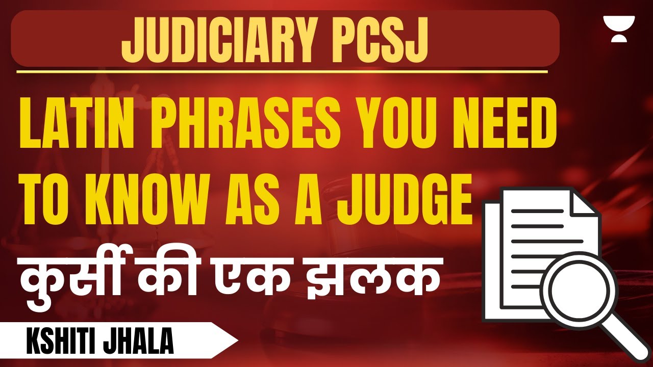 Latin Phrases You Need to Know as a Judge | Judiciary PCSJ | Kshiti ...
