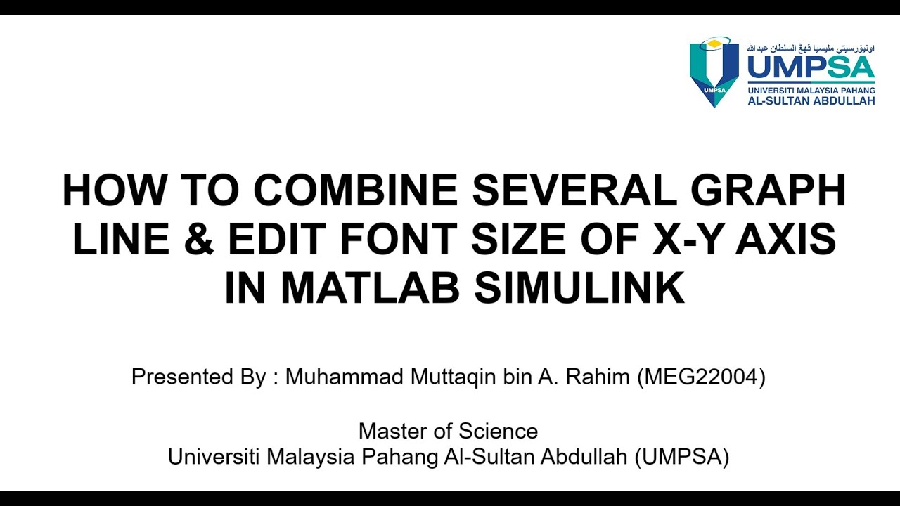 How to Combine Several Graph Line & Edit Font Size of X-Y Axis in MATLAB Simulink - YouTube