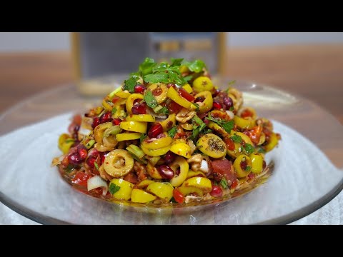 İster kahvaltılık ister 5 çayına yapabileceğiniz yeşil zeytin salatası tarifi mutlaka deneyin ✅️💯👍