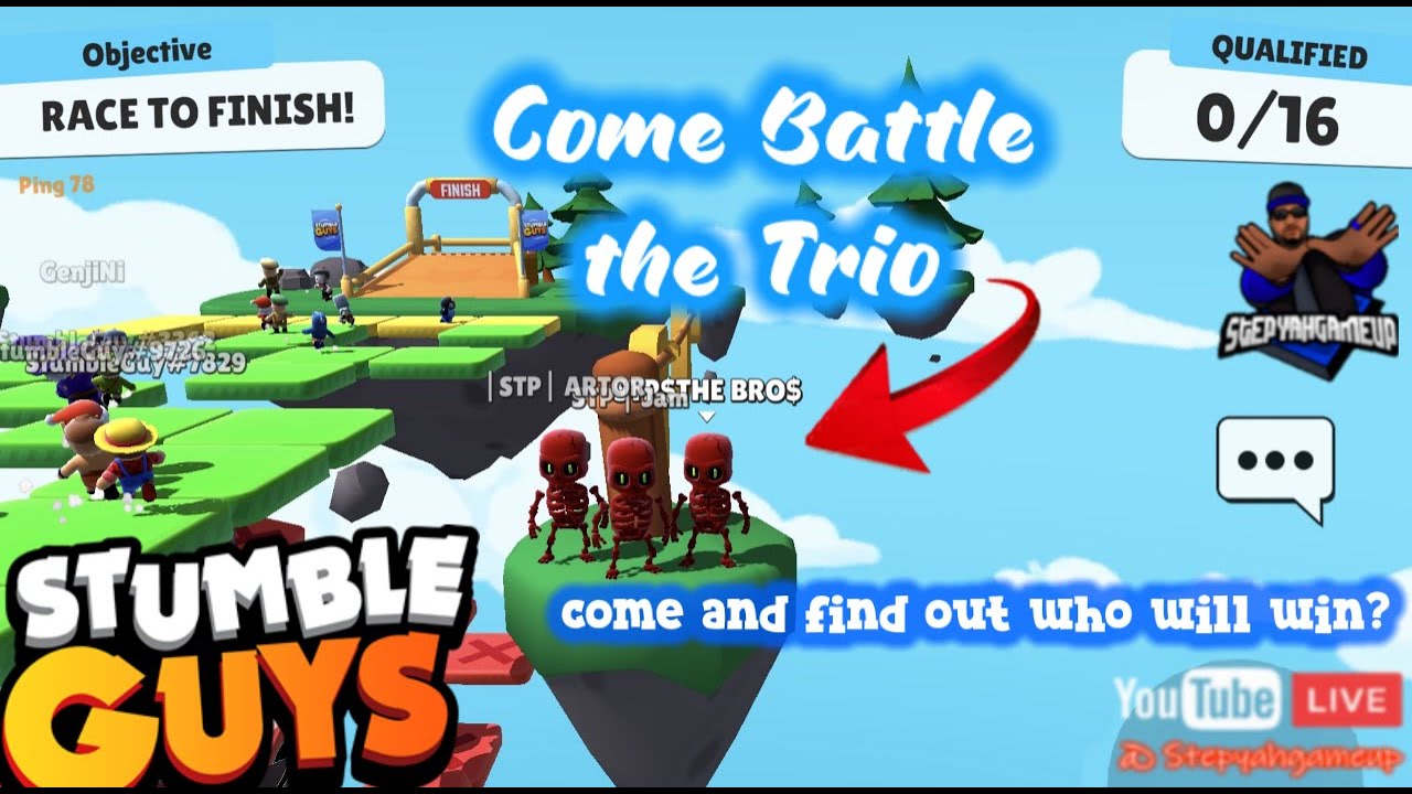 Stumble Guys Live Stream Now l Update 0.40 | Help me level up new ...