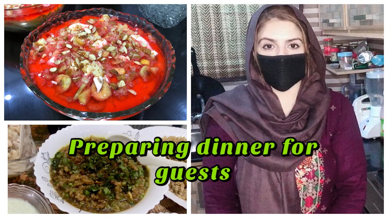 Preparing dinner for guests/dinner Menu /Triifle recipe - YouTube