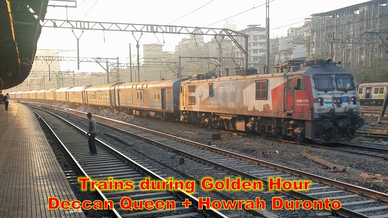 Train during Golden hours !! Deccan Queen & Howrah Duronto skipping ...