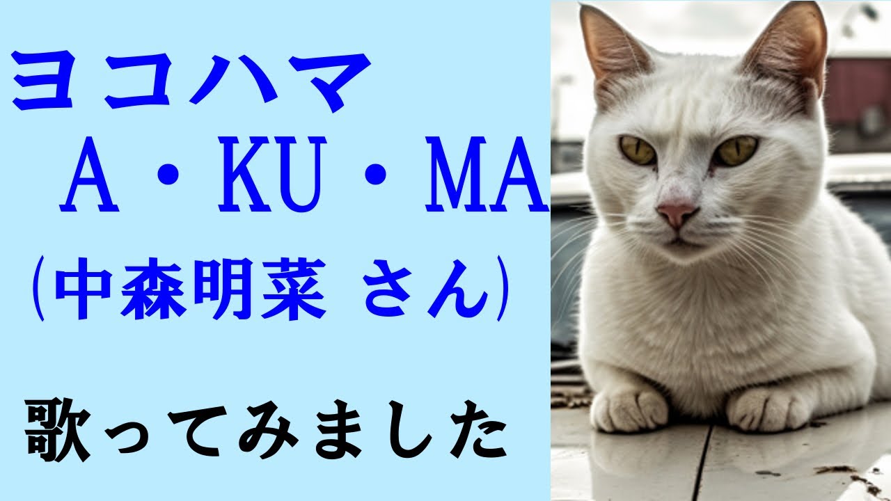 ヨコハマA・KU・MA(中森明菜) 歌ってみた cover フル 歌詞付き Akina Nakamori Yokohama akuma ...