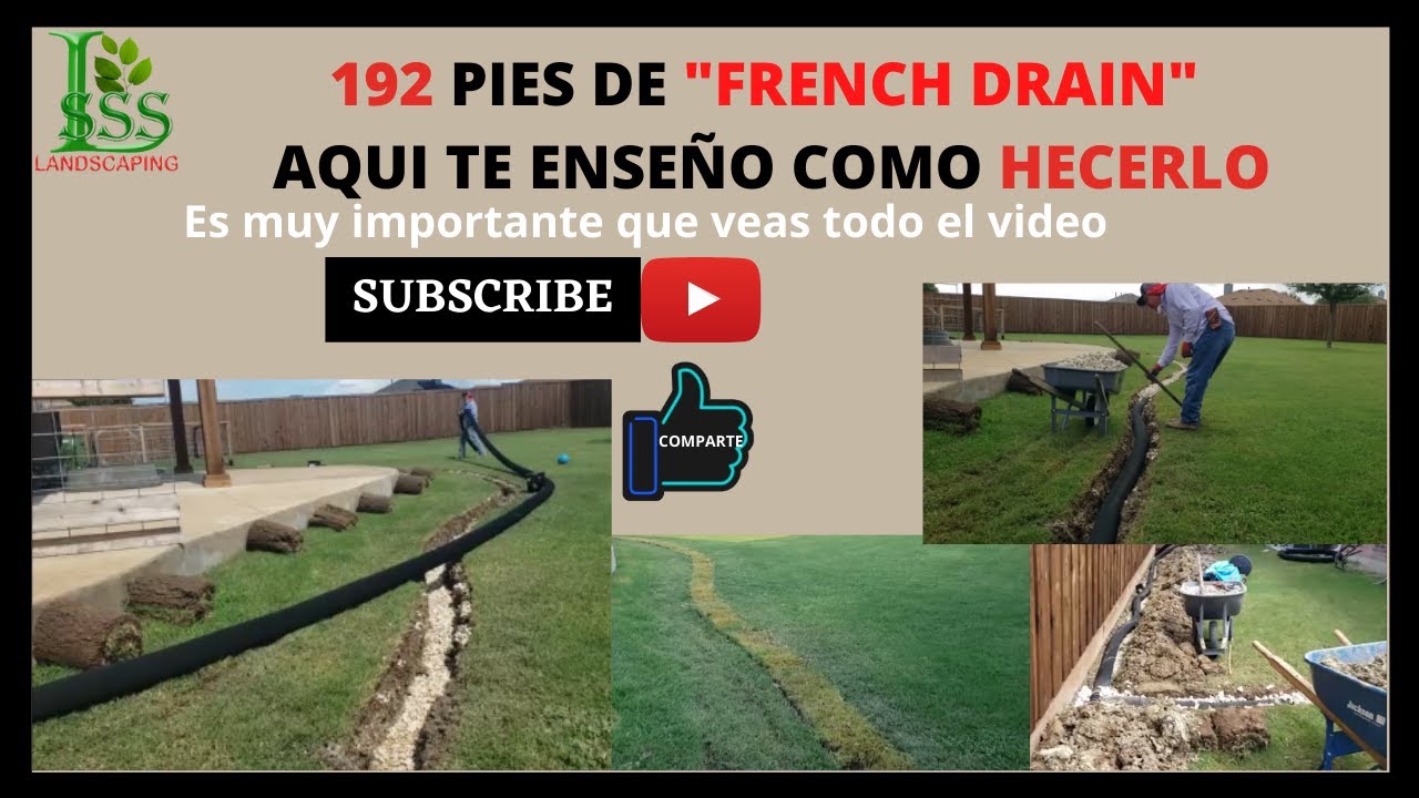 192 PIES DE DRENAJE FRANCES FRENCH DRAIN - YouTube