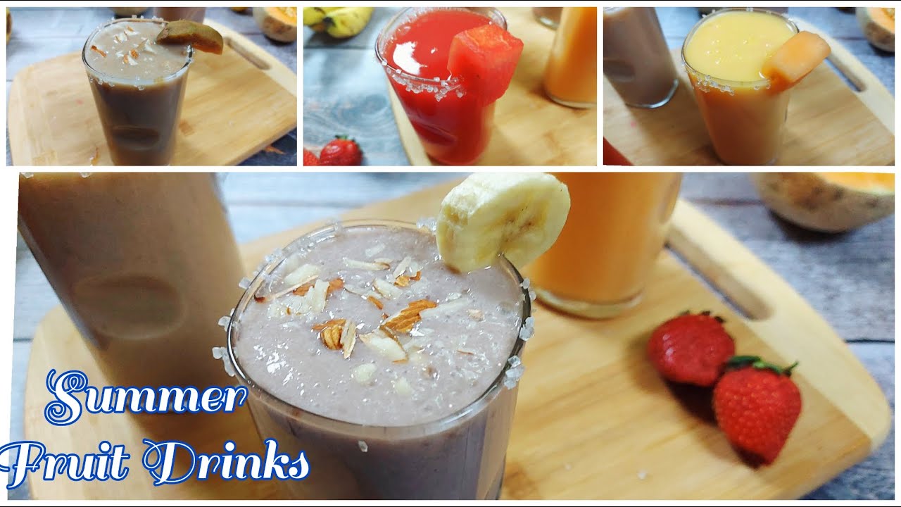 Refreshing Summer Drinks | Easy Fruit juice Recipes | Fruit Juice ...