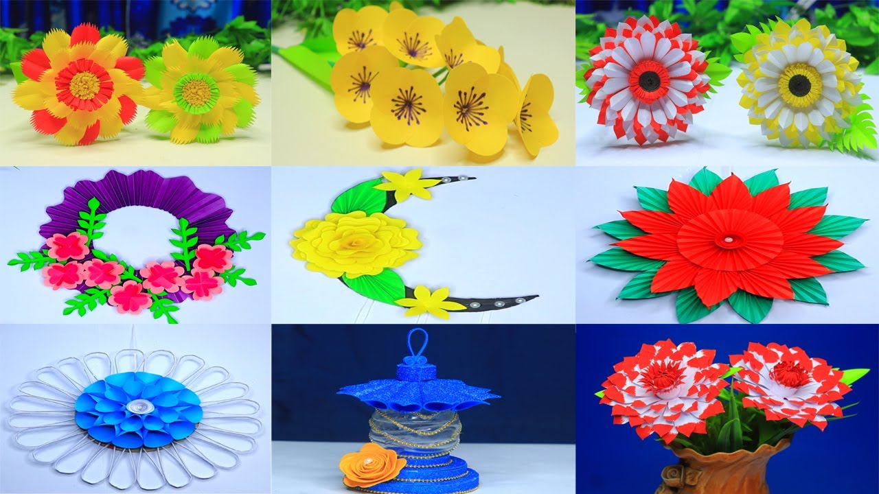 9 Simple Paper crafts /Easy craft ideas / how to make crafts / tonni ...