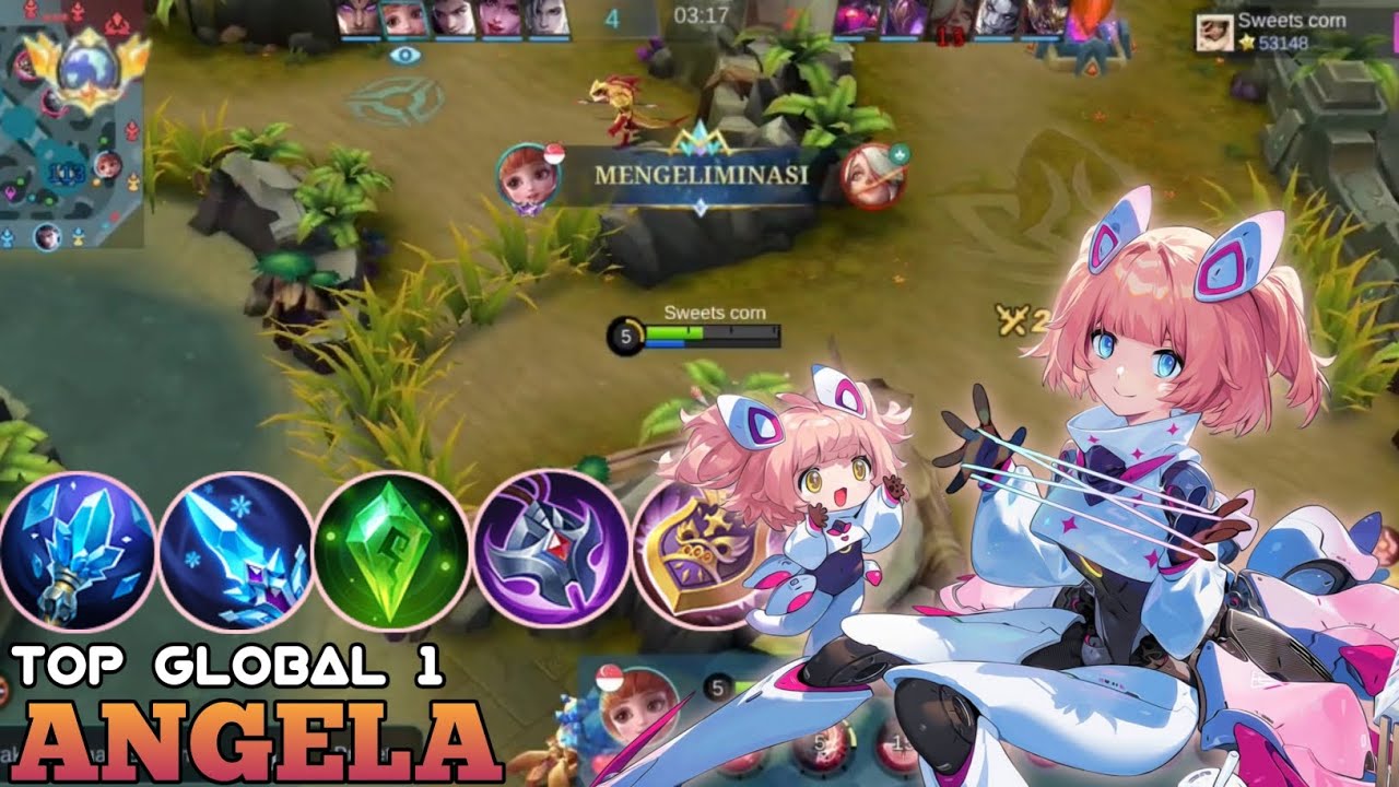 DMG SUPPORT!!! BEST BUILD ANGELA 2023 - MOBILE LEGENDS - | TOP GLOBAL 1 ...