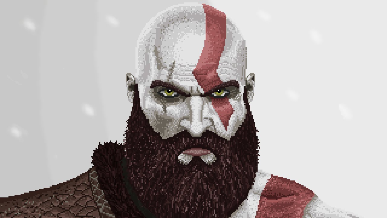 Kratos (God of War 4) - Pixel Art - YouTube