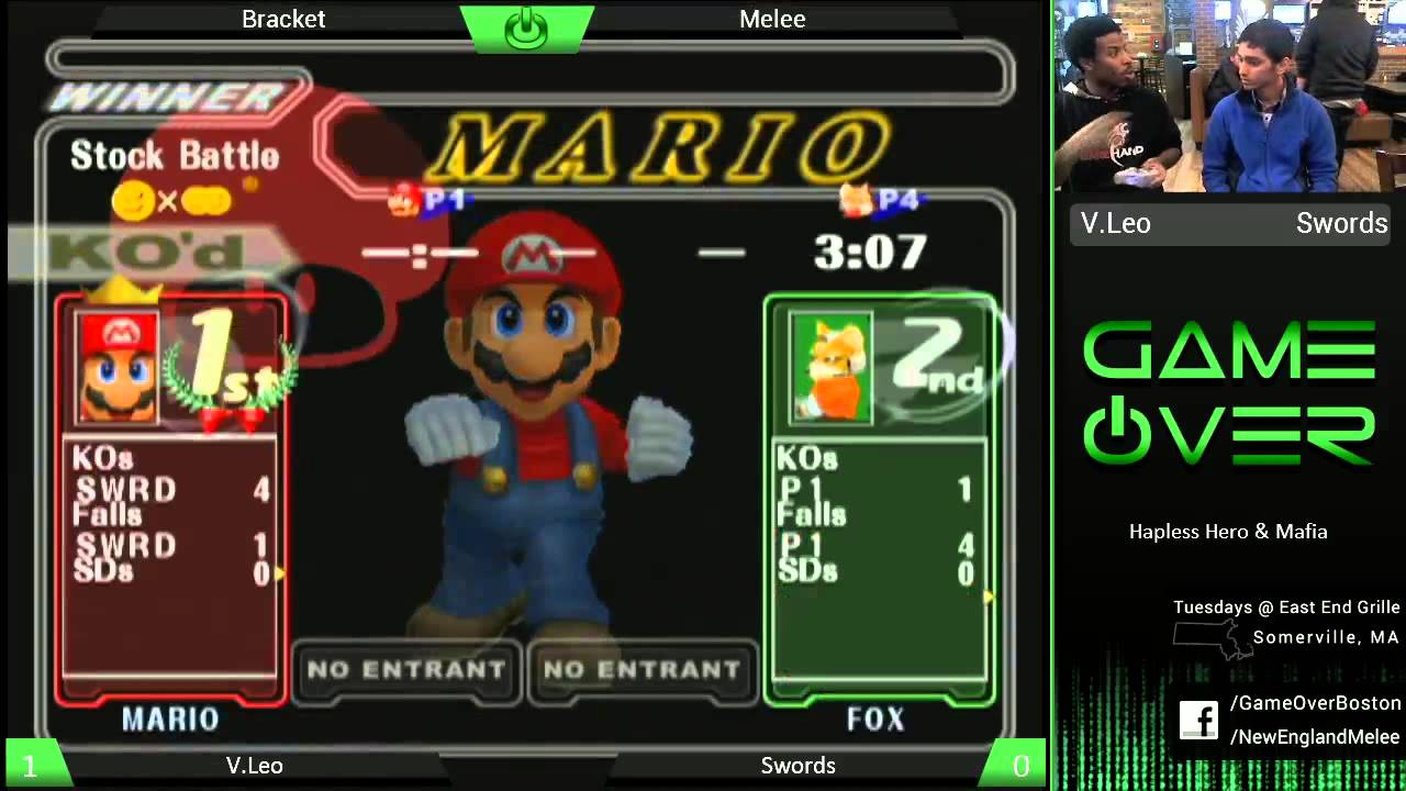 Game Over V - V.Leo (Mario) vs Swords (Fox, Falco) - SSBM - YouTube