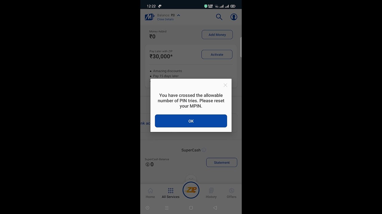 You have crossed the allowable number of PIN tries Please reset your ...