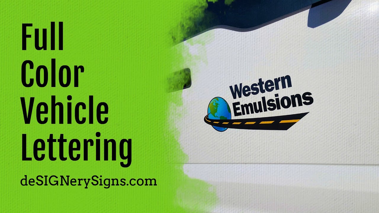 Full Color Vehicle Lettering available at deSIGNerySigns.com - YouTube