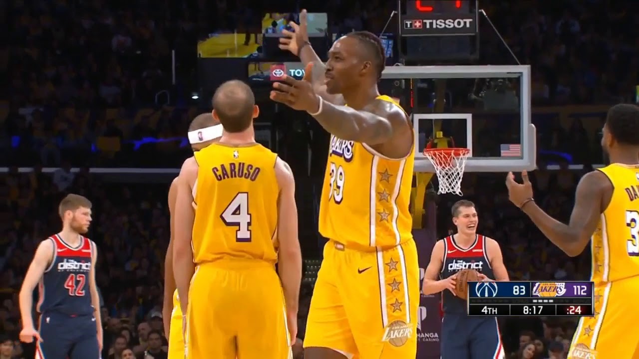 Dwight Howard dunks over Moe Wagner gets Tech - YouTube