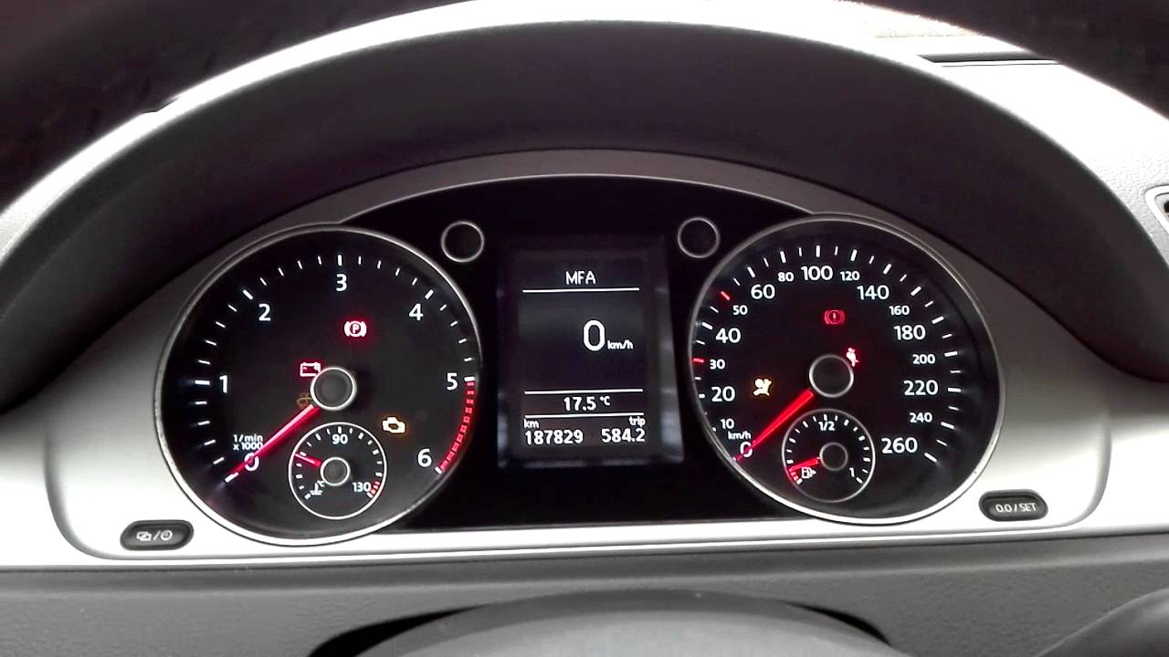 instrument cluster passat b7 - YouTube