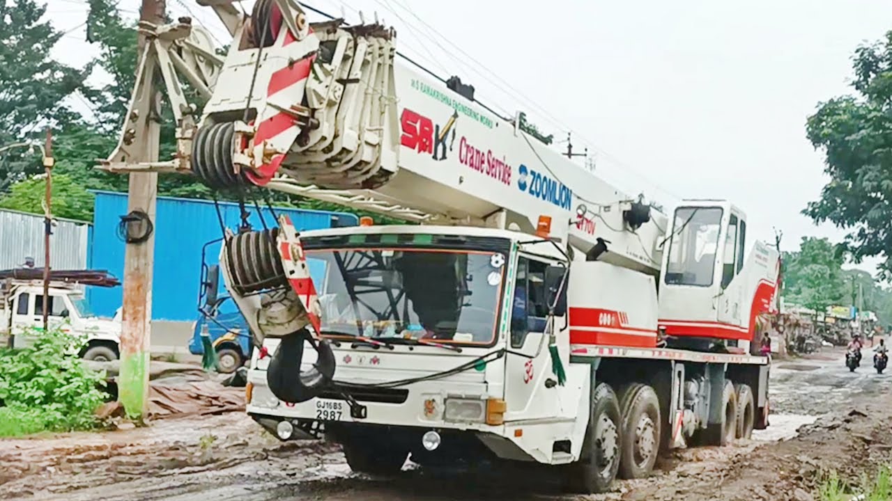 Nought and Fully Loaded Trucks and lorry are driving in pothole ...