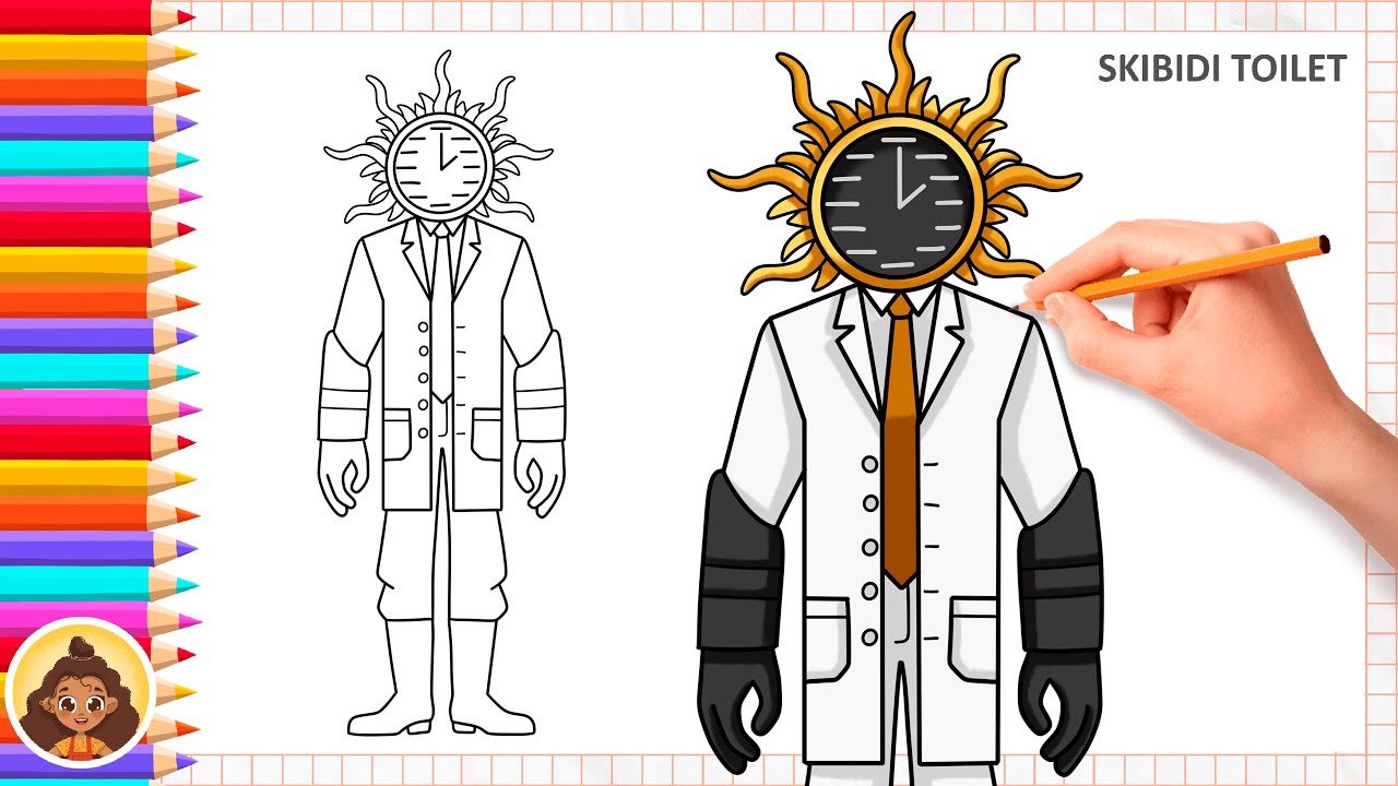 How to Draw Scientist Clockman | from Skibidi Toilet - YouTube
