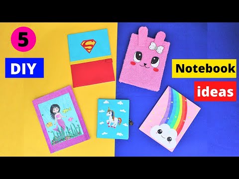 5 Diy Cute Notebooks For Back To School Easy Notebook Decoration Ideas