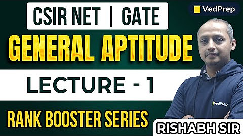 General Aptitude | CSIR NET | GATE Life Sciences | Rank Booster Series - YouTube