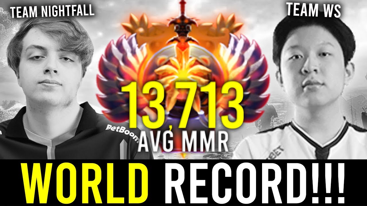 NEW DOTA WORLD RECORD with the MOST HIGHEST AVG MMR GAME EVER! (13,713 ...