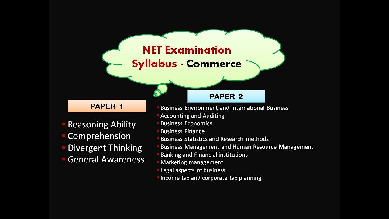 NET Examination Syllabus Commerce - TINTO FOUNDATION - YouTube