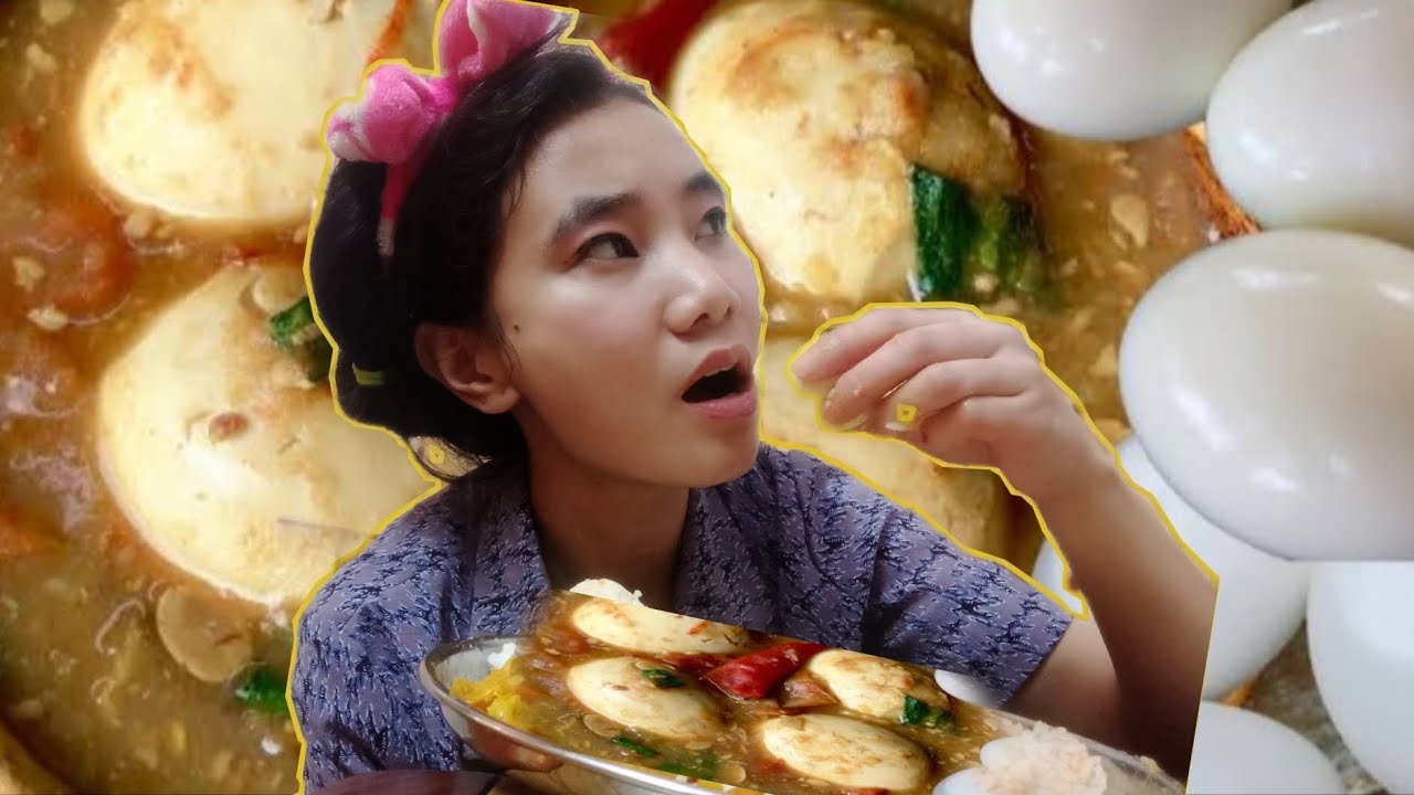 Potato, Tomato, & Akhoni, with boil egg cooking and eating delicious ...