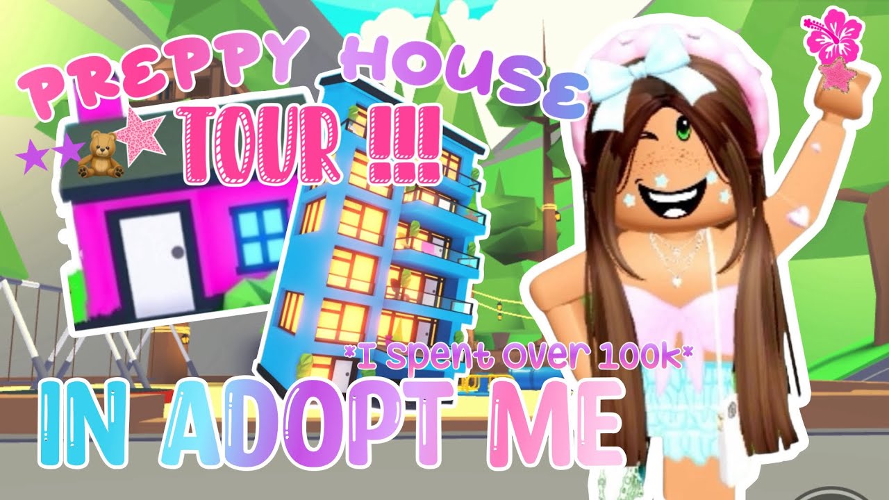 PREPPY HOUSE TOURS !!! *in adopt me* - YouTube