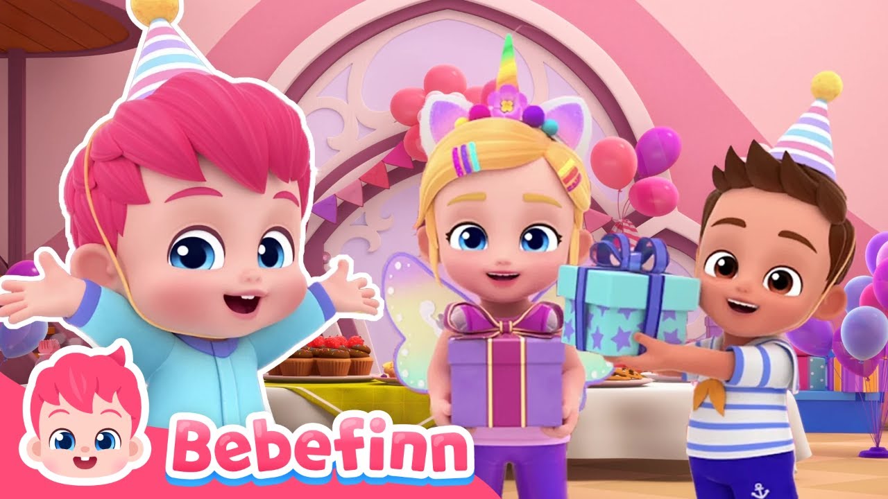 🎂 Part 3ㅣHappy Birthday for 100 Friends! Is Your Name in the Song? | Bebefinn Nursery Rhymes ...