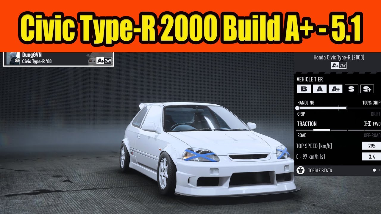 Honda Civic Type-R 2000 Build A+ Class Car in NFS Unbound Update Vol 5. ...