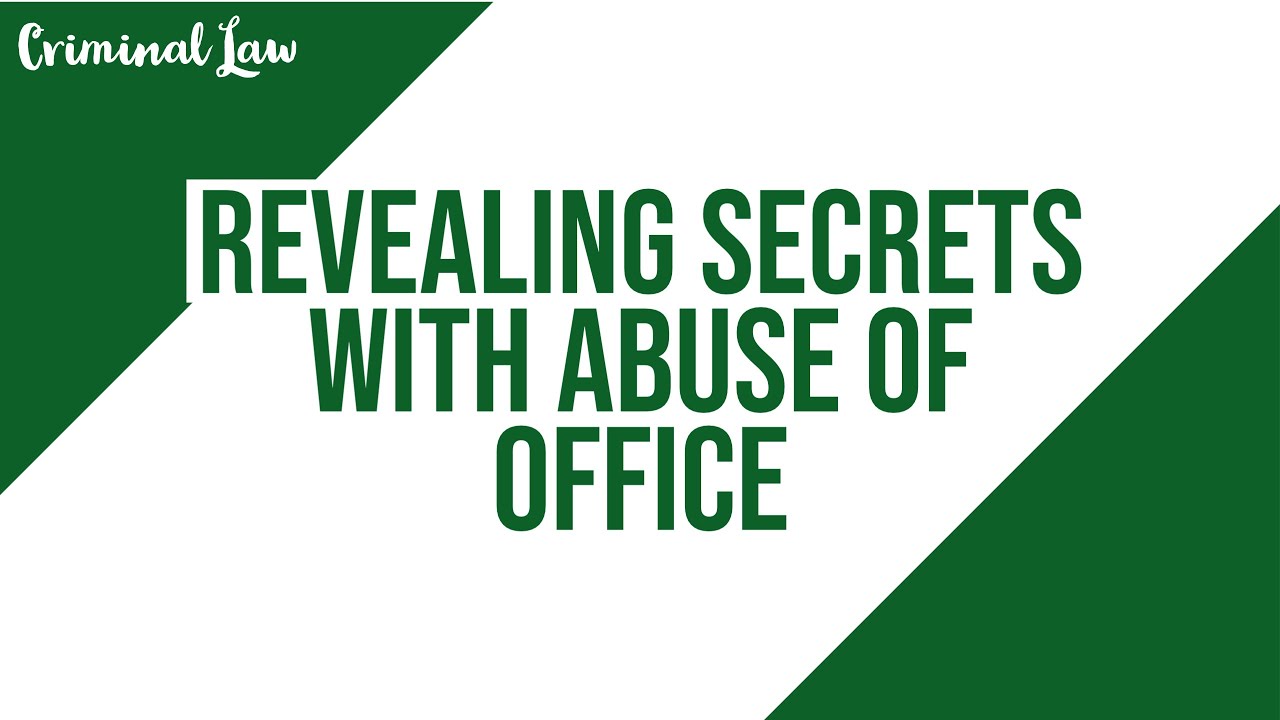 [Article 291] Revealing secrets with abuse of office: Criminal Law ...