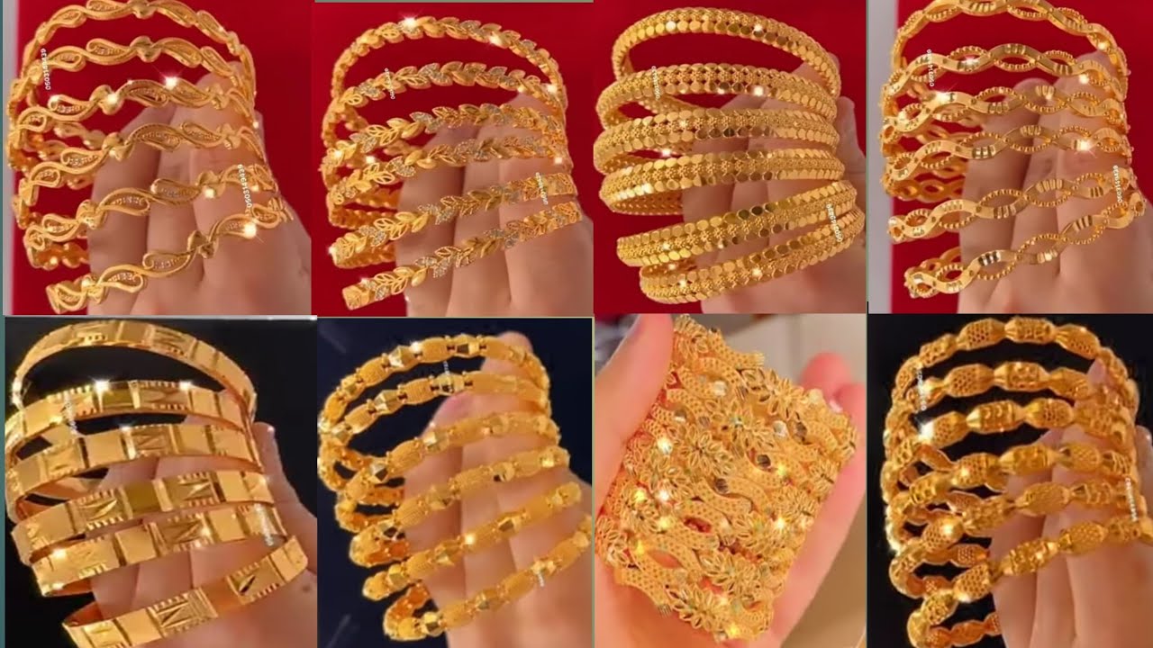 Gold bangles design || gold chori design - YouTube