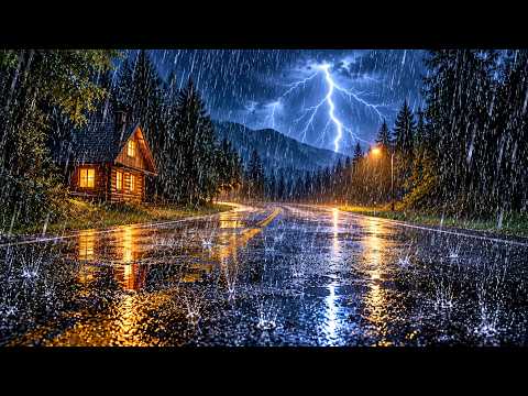 Thunderstorm Sounds for Sleeping 🌧️ Heavy Rain | Deep Sleep All Night