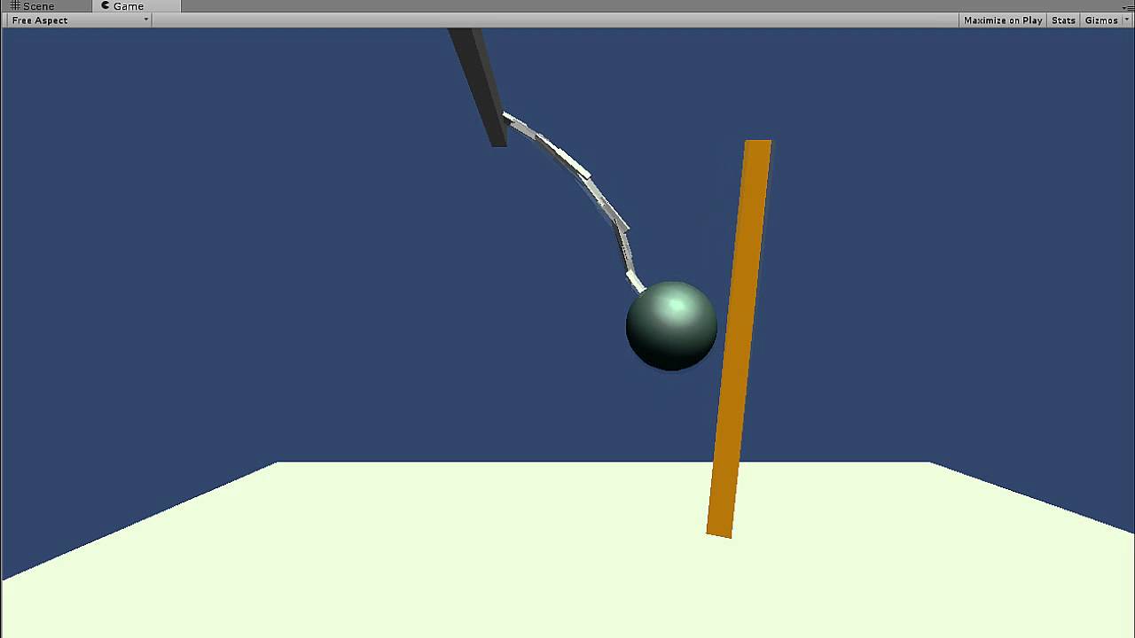 Unity wrecking ball example - YouTube