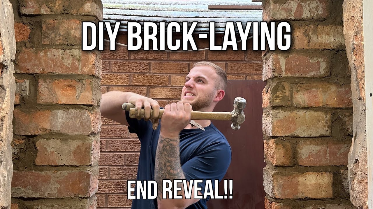 DIY Bricking Up Door Into A Window | pt.2 Installing The Lintel ...