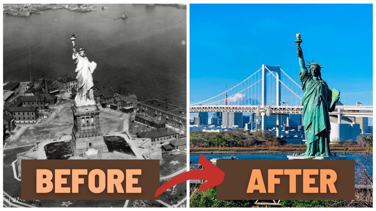 50 Then and Now photos of famous places | Amazing evolution of places ...